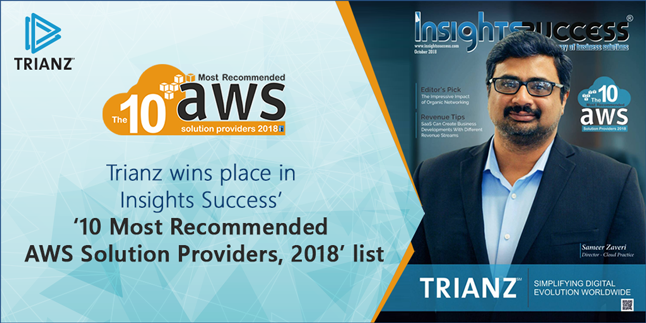 Trianz Among Insights Success's Top 10 AWS Providers 2018 | Trianz